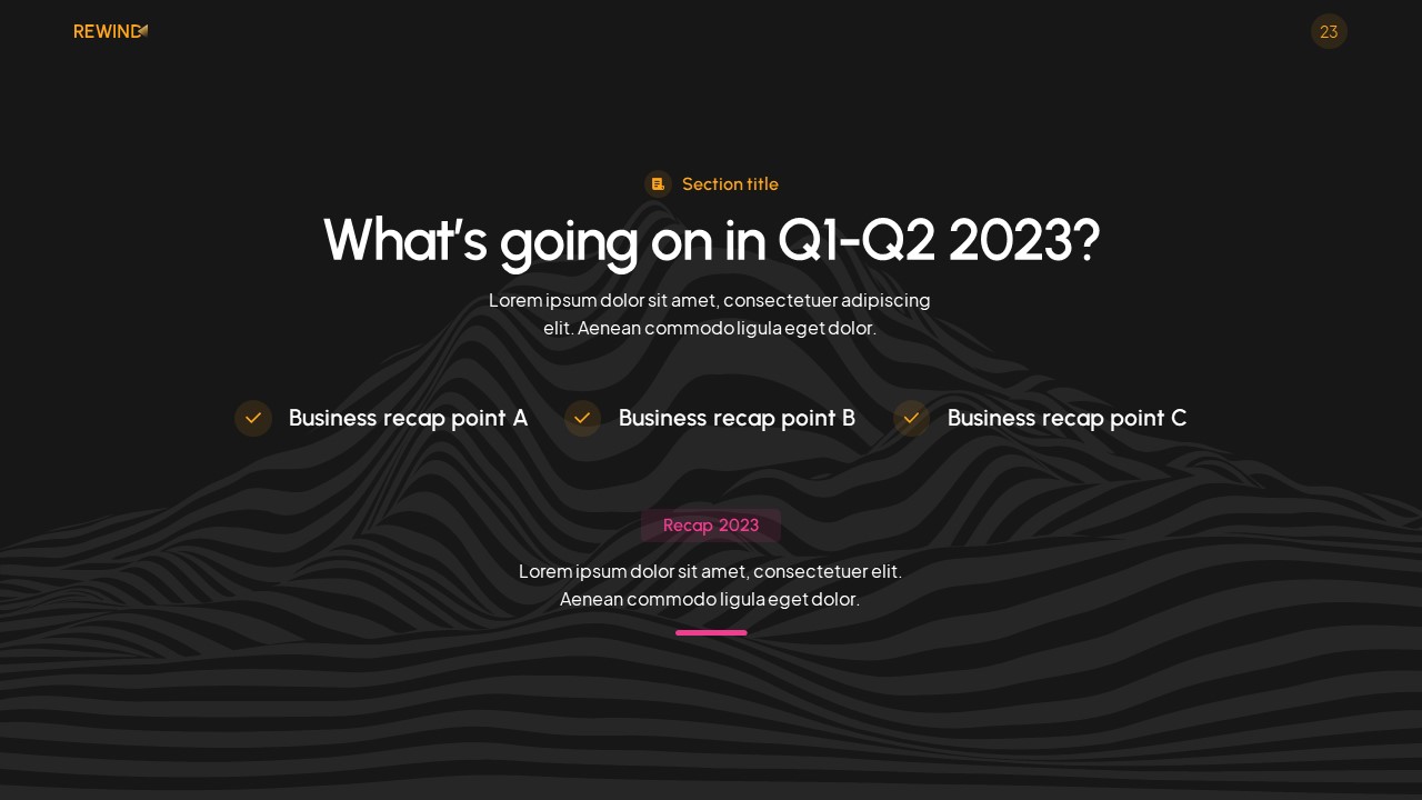 Rewind Yearly Recap PowerPoint Template, Presentation Templates ...