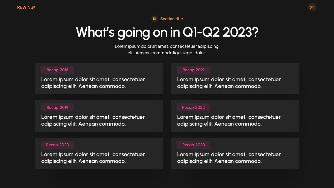 Rewind Yearly Recap PowerPoint Template, Presentation Templates ...