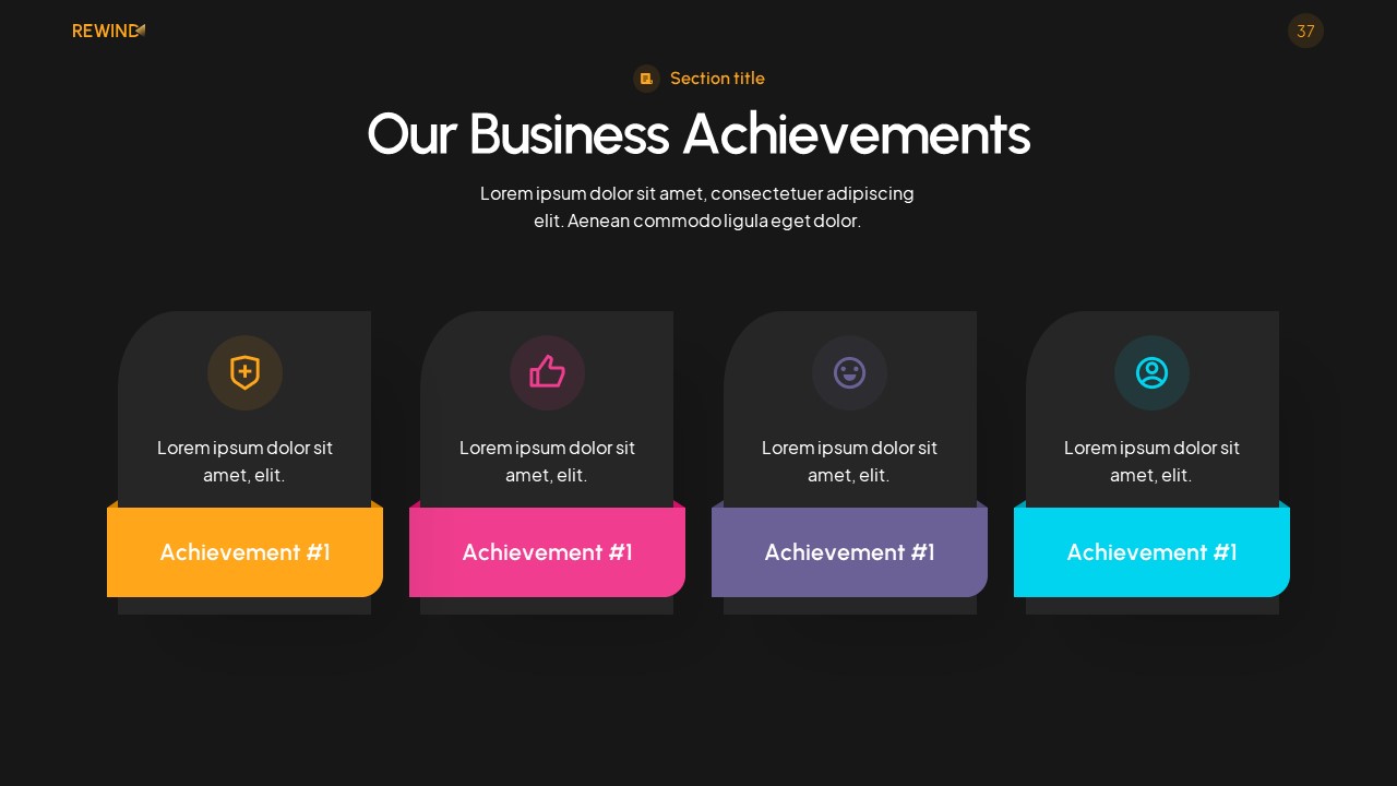 Rewind Yearly Recap PowerPoint Template, Presentation Templates ...