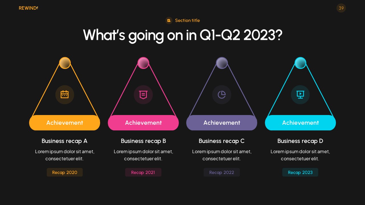 Rewind Yearly Recap PowerPoint Template, Presentation Templates ...