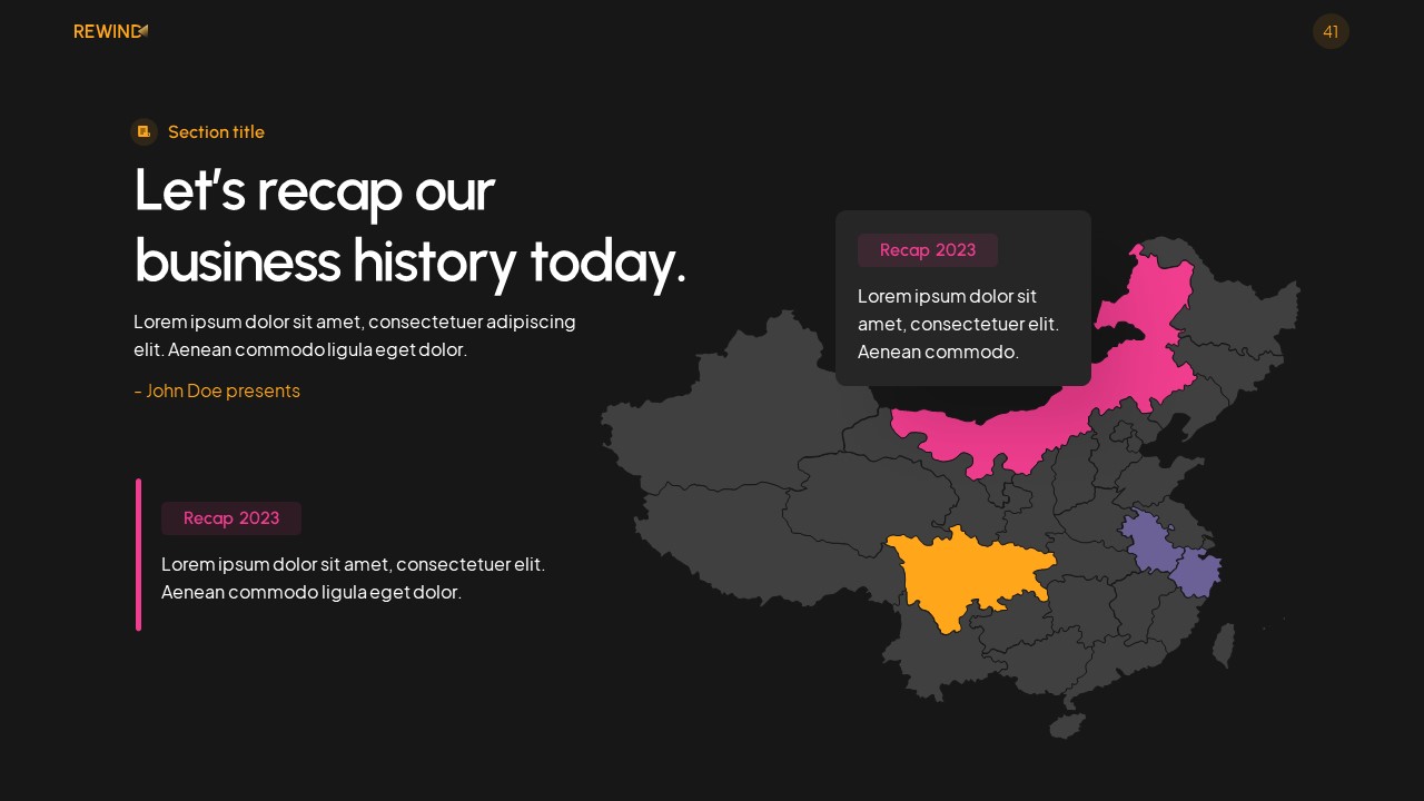 Rewind Yearly Recap PowerPoint Template, Presentation Templates ...