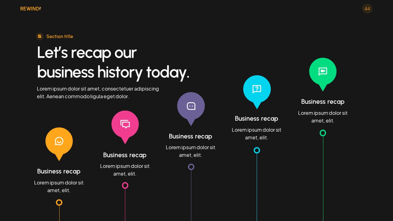 Rewind Yearly Recap PowerPoint Template, Presentation Templates ...