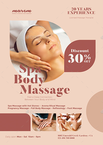Body Massage, Print Templates | GraphicRiver