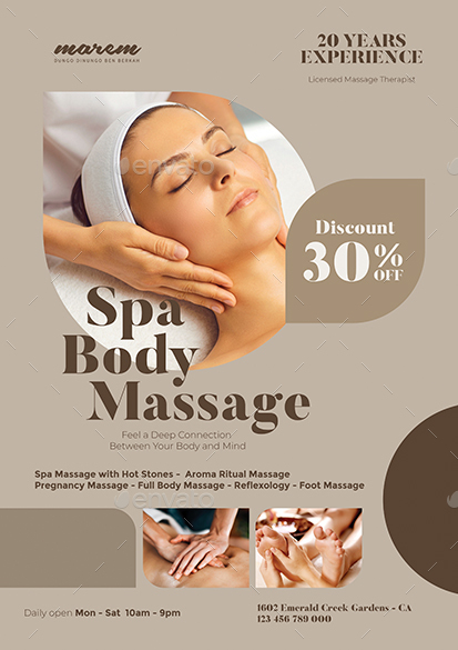 Body Massage, Print Templates | GraphicRiver