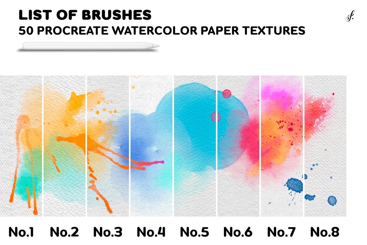 Procreate Paper Brushes | 50 Paper Texture Brushes for Procreate, Add-ons