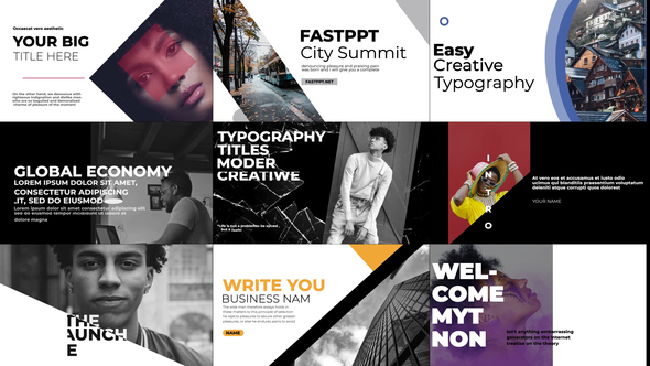 Typography Slides | After Effects, After Effects Project Files | VideoHive