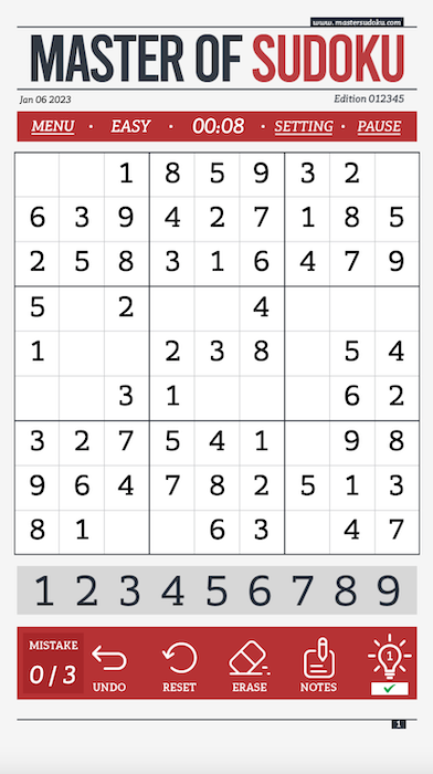 Premium Game - Master Sudoku Game - HTML5,Construct3 by hvgragame | CodeCanyon