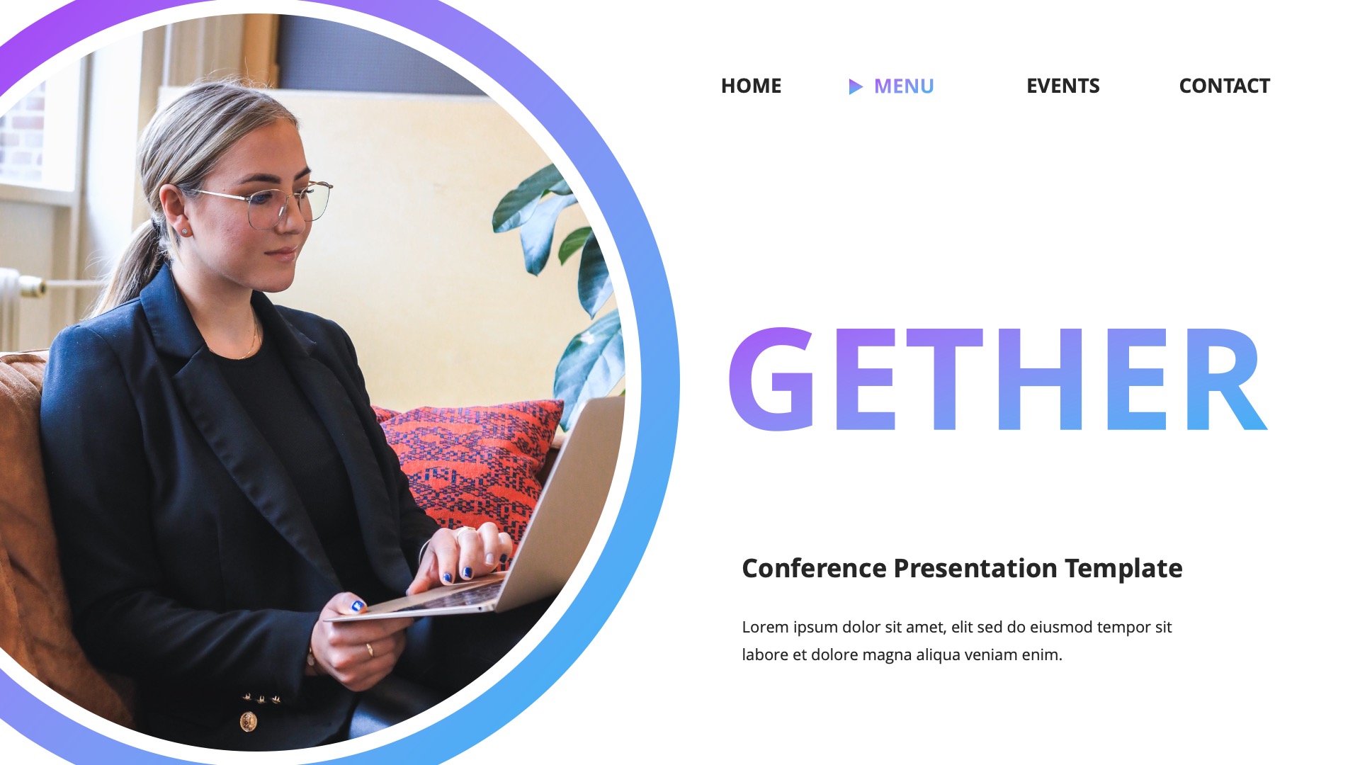Gether - Conference Presentation Template PowerPoint, Presentation ...