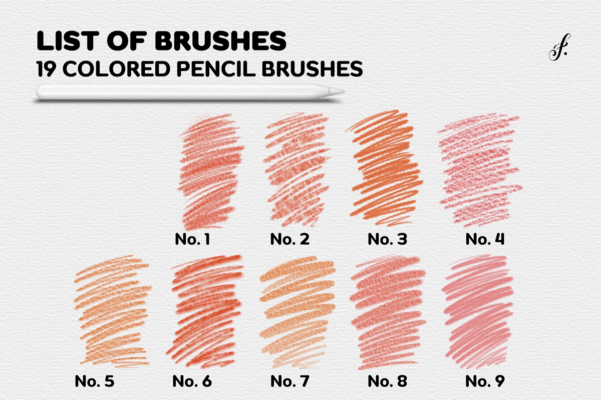 Pencil Procreate Brushes | 19 Colored Pencil Brushes For Procreate, Add-ons