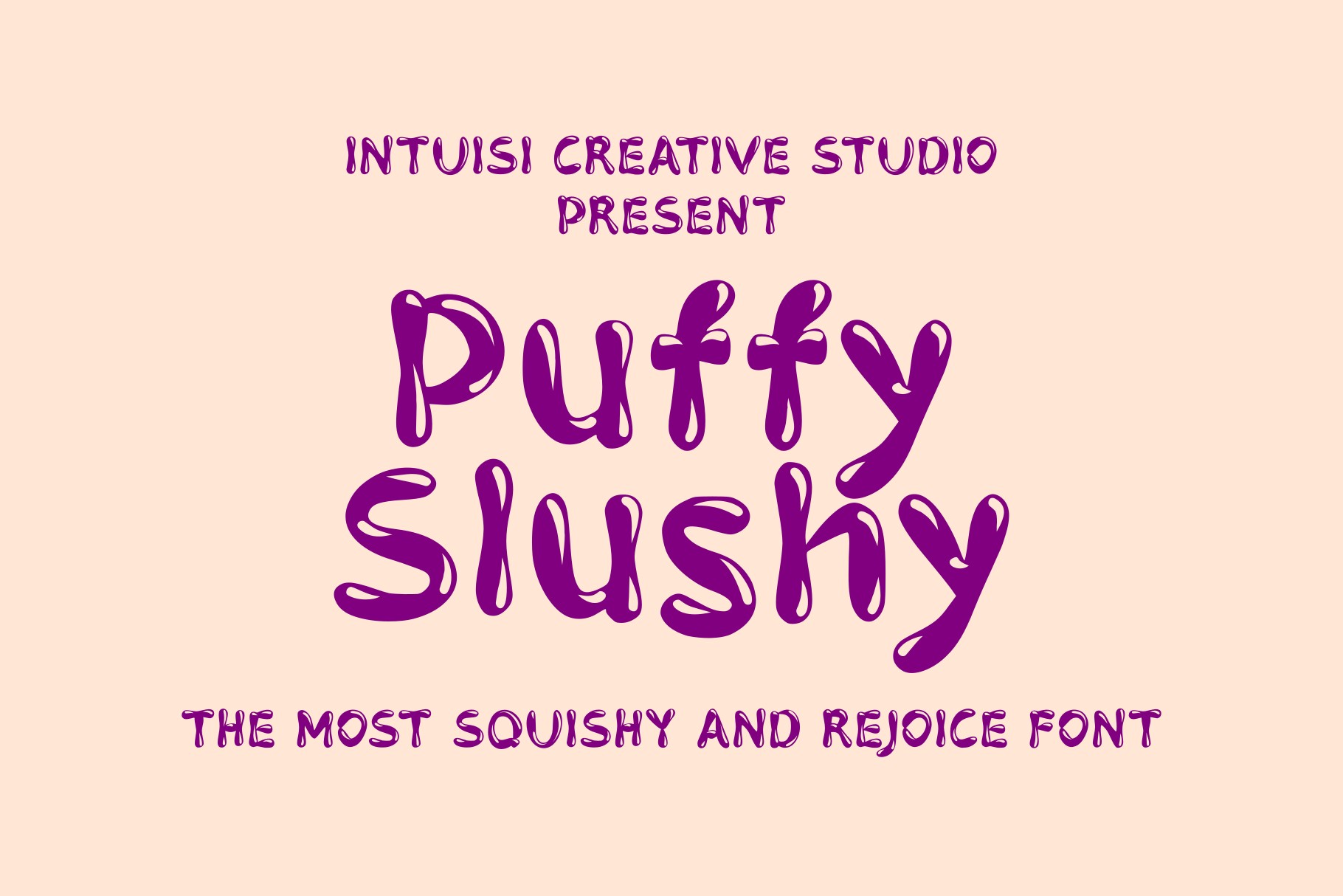 Puffy Slushy | Fun Bubble Font, Fonts | GraphicRiver