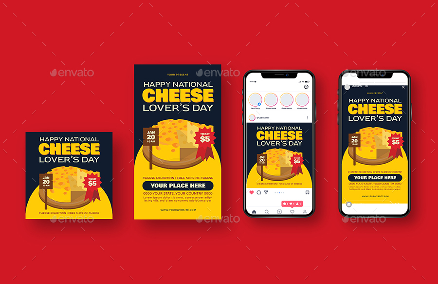 Cheese Lover's Day Flyer, Print Templates | GraphicRiver