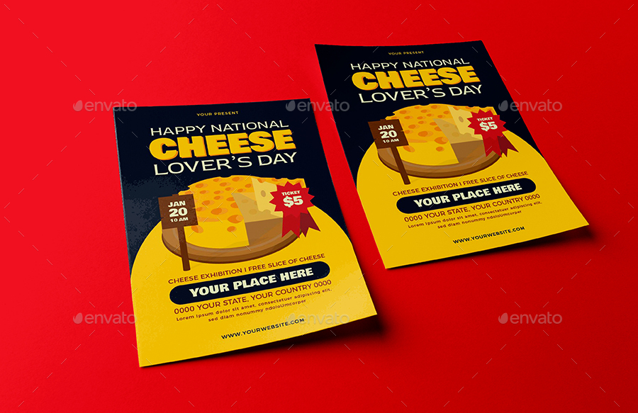 Cheese Lover's Day Flyer, Print Templates | GraphicRiver