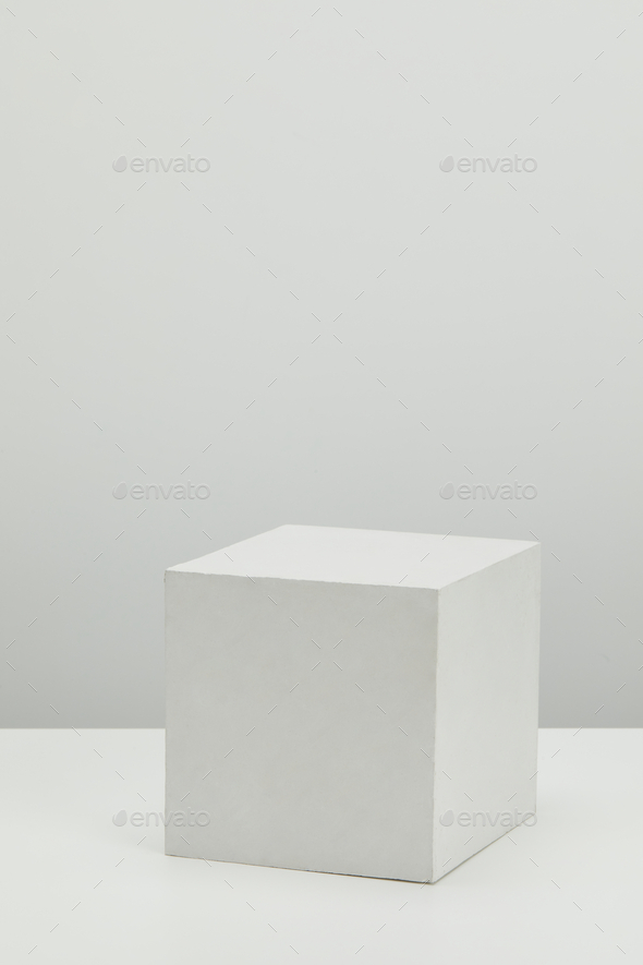 Realistic detailed white basic shapes set isolated on white background ...