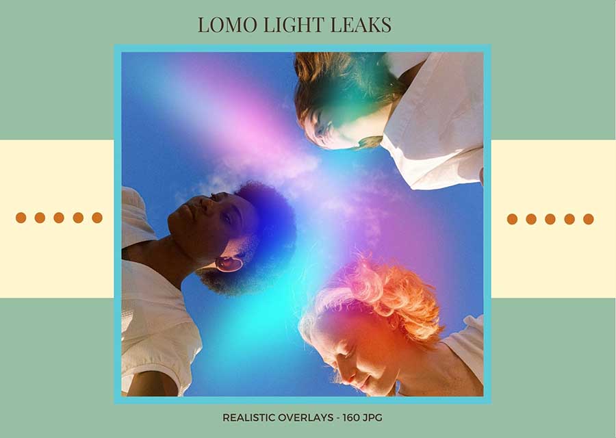 Realistic Lomo Light Leaks - Overlays, Add-ons | GraphicRiver