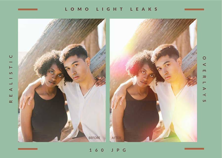 Realistic Lomo Light Leaks - Overlays, Add-ons | GraphicRiver