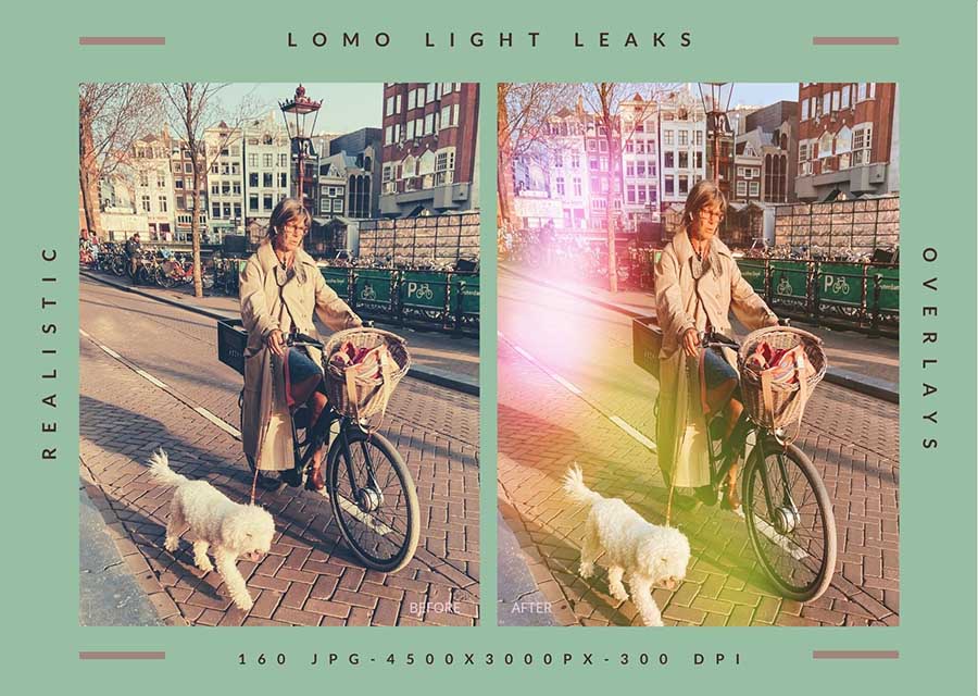 Realistic Lomo Light Leaks - Overlays, Add-ons | GraphicRiver