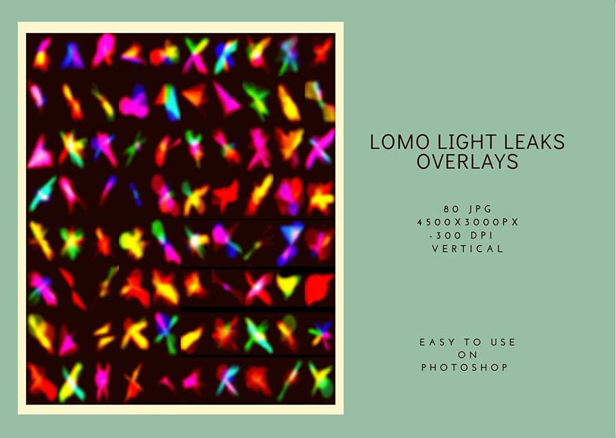 Realistic Lomo Light Leaks - Overlays, Add-ons | GraphicRiver