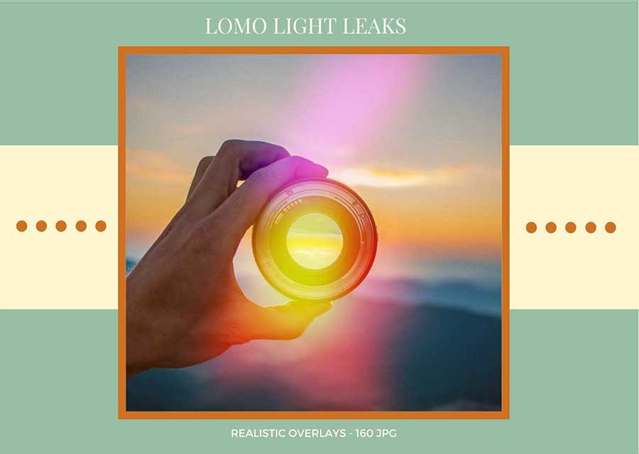 Realistic Lomo Light Leaks - Overlays, Add-ons | GraphicRiver