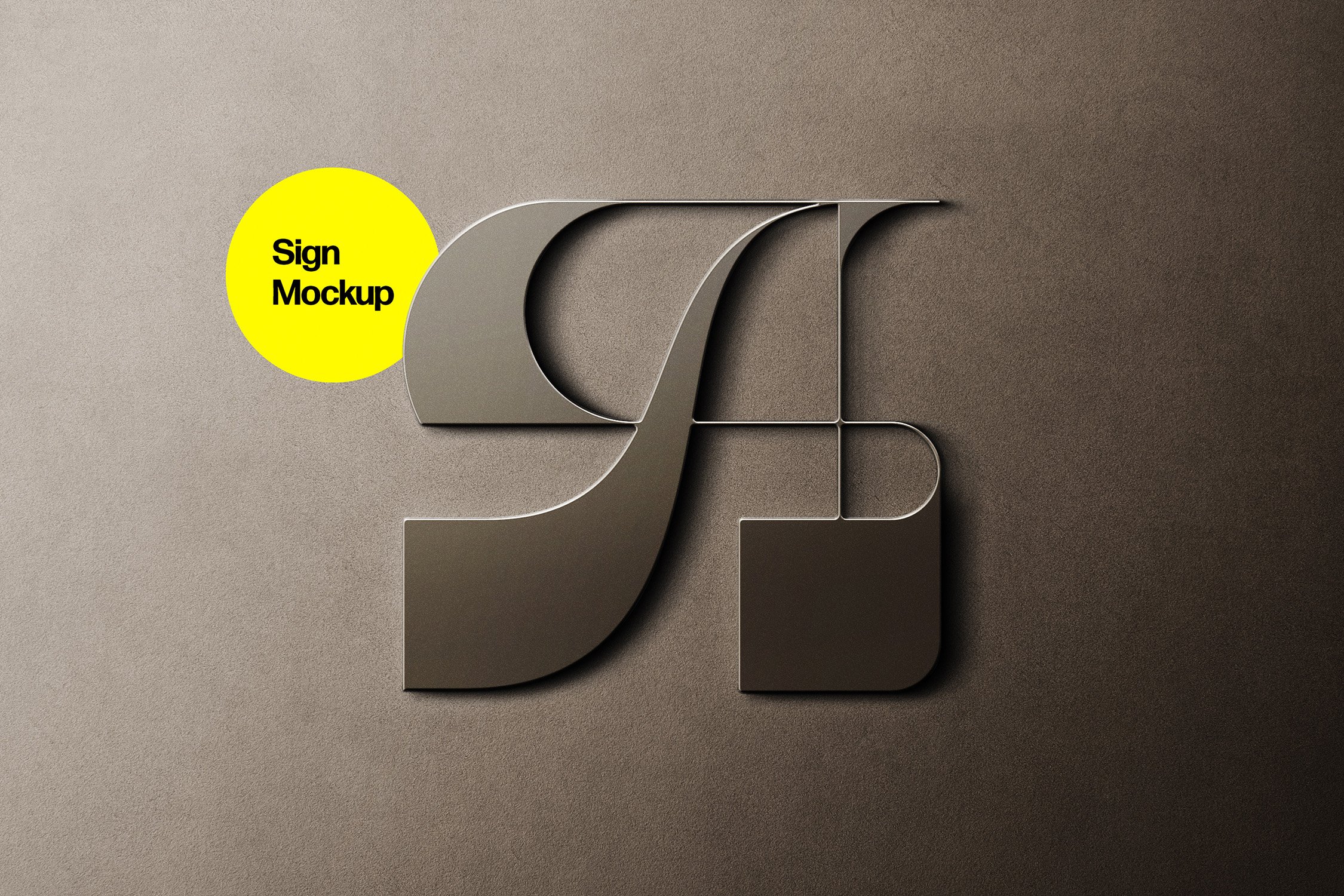 Stylish Steel Sign Mockup by pixelbuddha_graphic | GraphicRiver