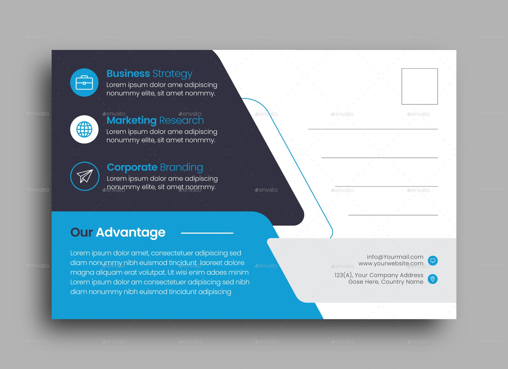 Corporate Postcard Template, Print Templates | GraphicRiver