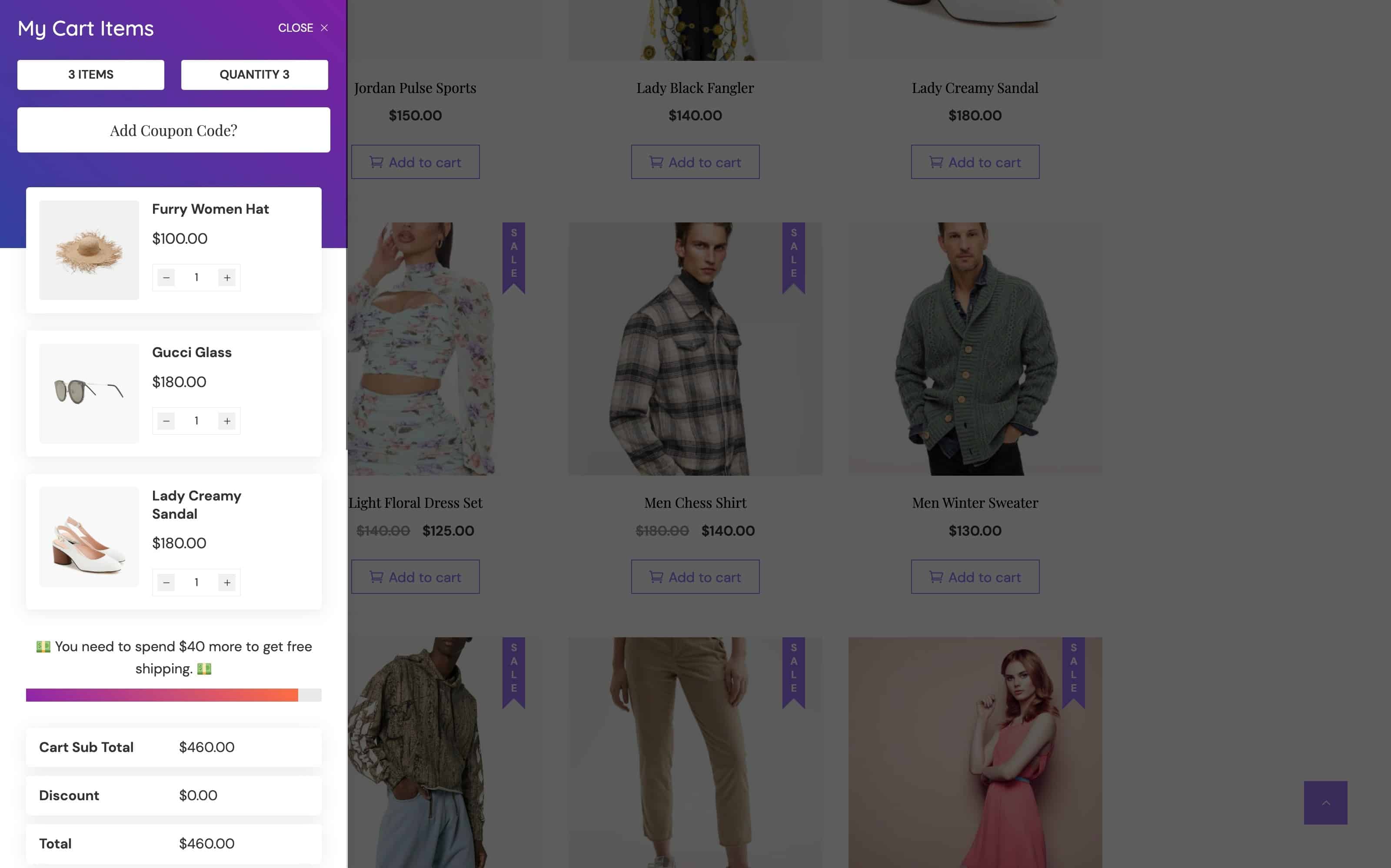 Woocommerce Ajax Cart And Added To Cart Popup Floating Sliding Popup All In One Cart Checkout