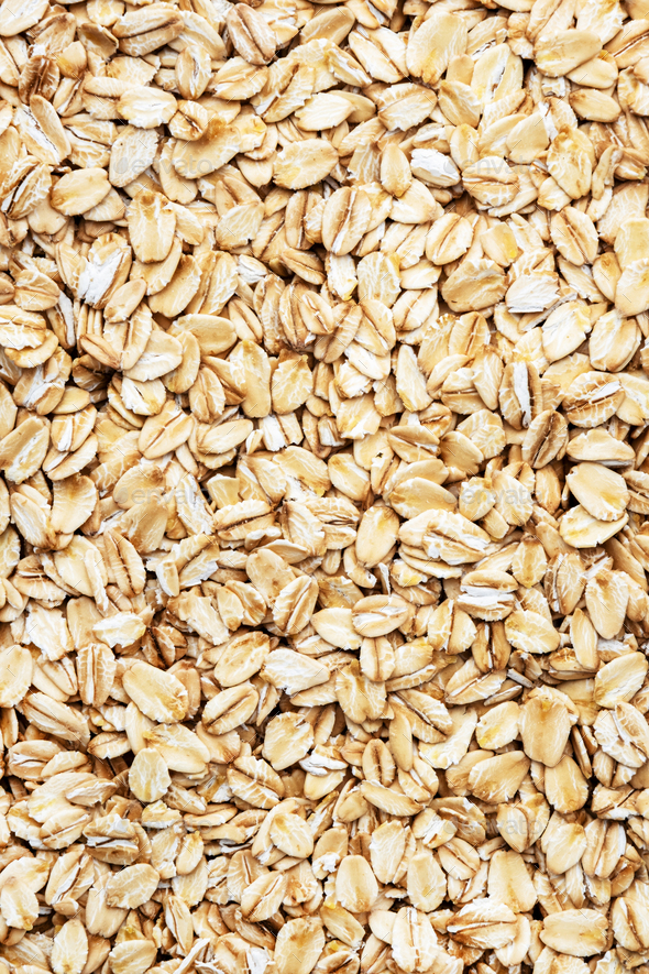 Raw organic oatmeal, food background texture, top view Stock Photo by ...