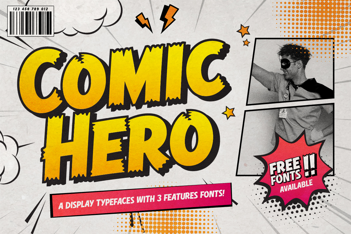 Comic Hero - Cartoon Display Typeface, Fonts | GraphicRiver