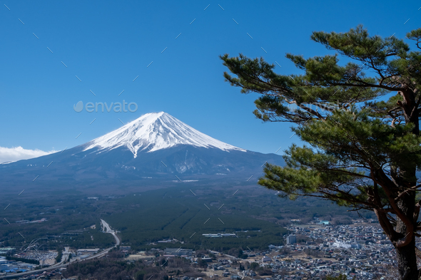 View of Mount Fuji, Mount Fuji's exceptionally symmetrical cone, which ...