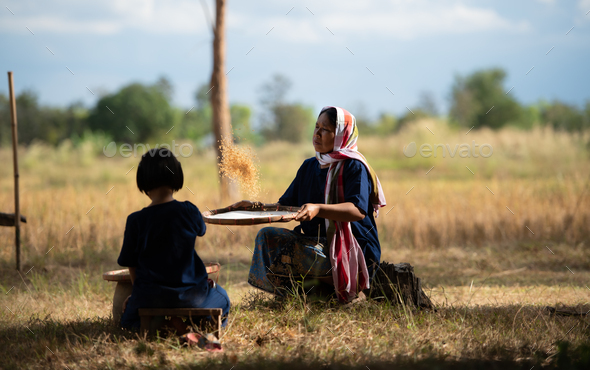 Rural life of Thai farmers More than 70% have to live on farming. Stock ...