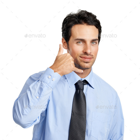 Expressing himself in the business world Stock Photo by ...