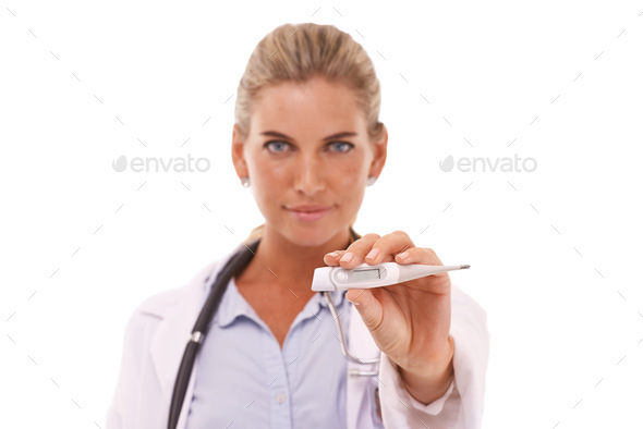 Checking your temperature Stock Photo by YuriArcursPeopleimages | PhotoDune