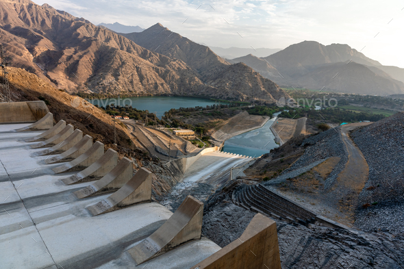 The dam Gallito Ciego Spillway, Cajamarca, Peru Stock Photo by Edovideo
