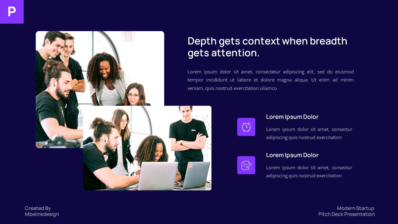 P-Pitch - Modern Startup Pitch Deck Powerpoint Template, Presentation ...