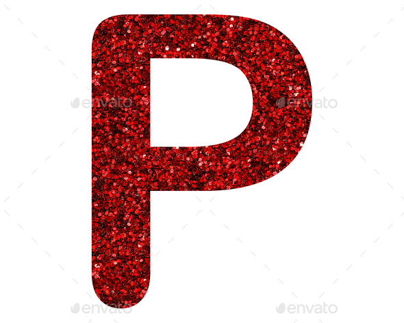 Red shiny letter "P" isolated on white background Stock Photo by wirestock