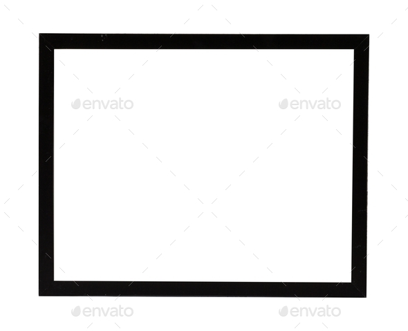 Black square frame for painting or picture isolated on a white ...
