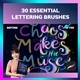 Procreate Brush Lettering | 30 Essentials Lettering Brushes, Add-ons