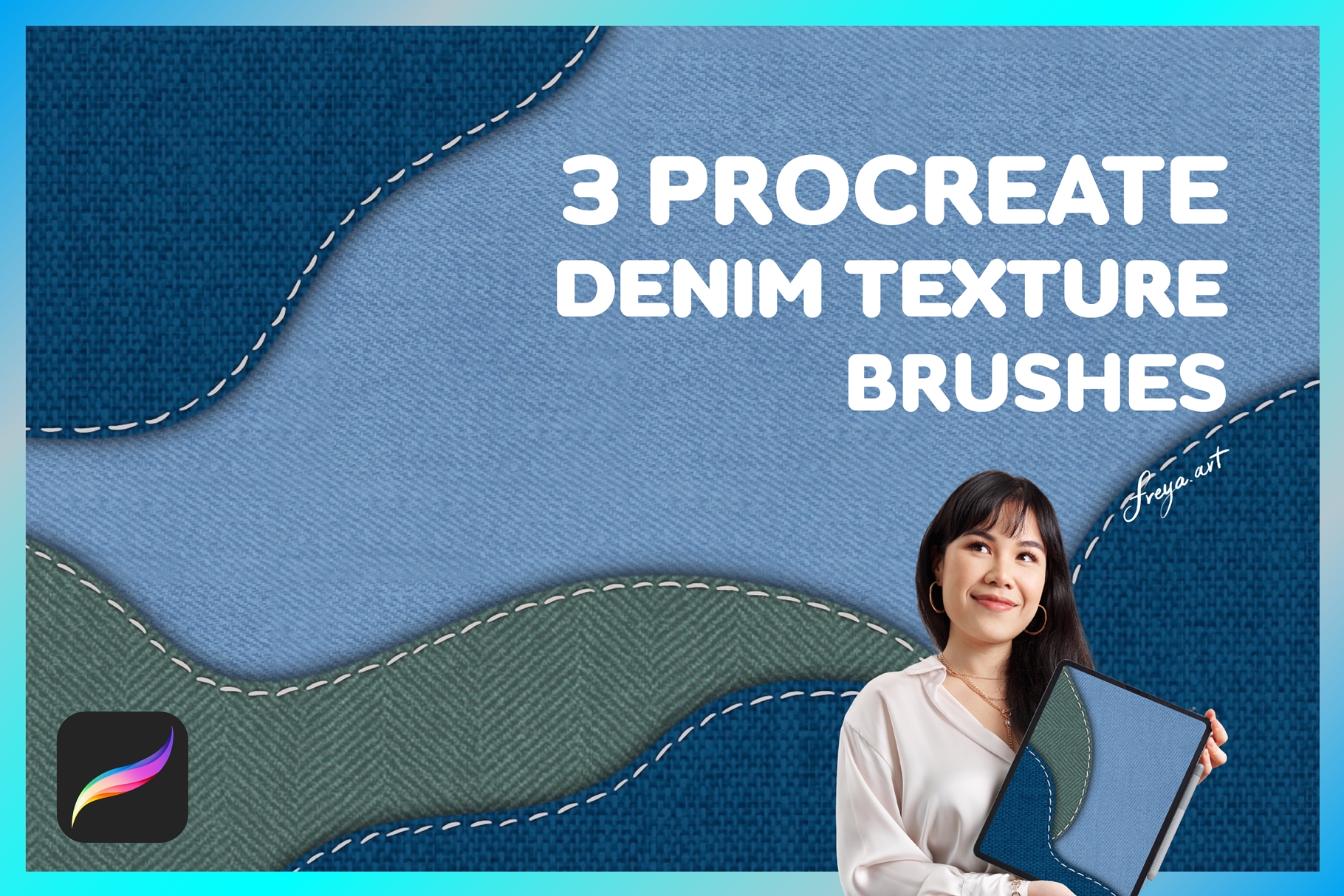 Denim Procreate Brush | 3 Procreate Denim Brushes, Add-ons | GraphicRiver
