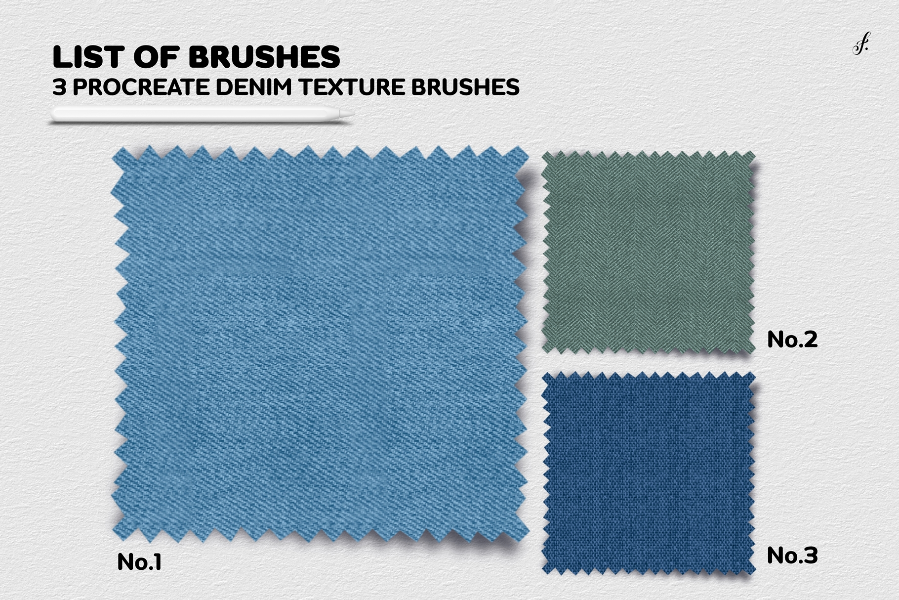 Denim Procreate Brush | 3 Procreate Denim Brushes, Add-ons | GraphicRiver