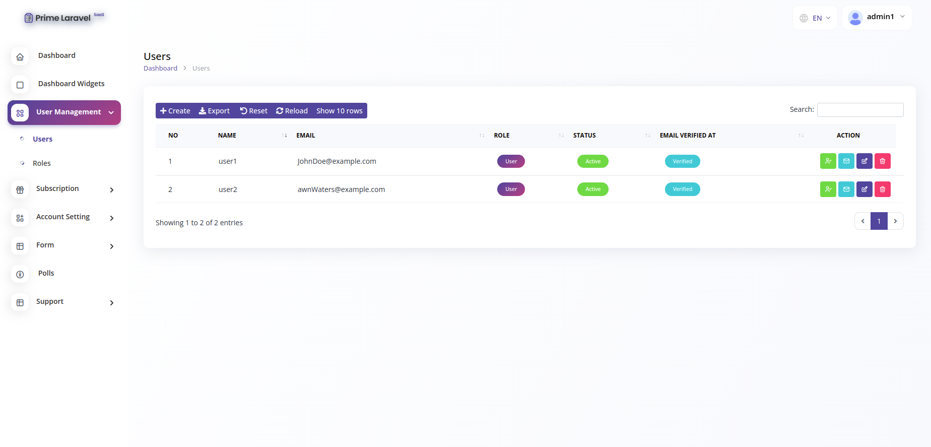 Prime Laravel Saas - Form builder, Users, Role, Permissions & Settings by Quebix-Technology