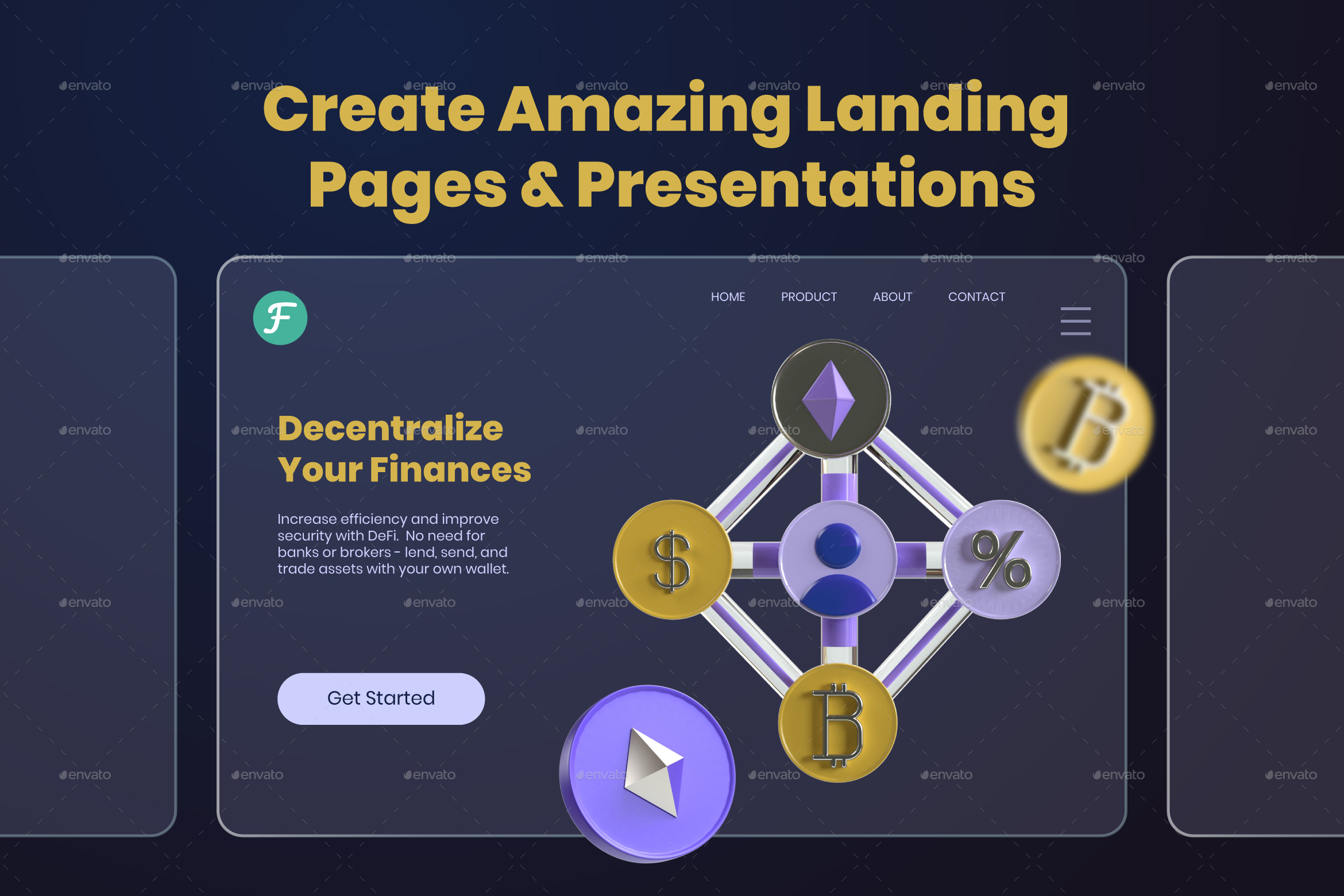 3D Crypto Icons, Graphics | GraphicRiver