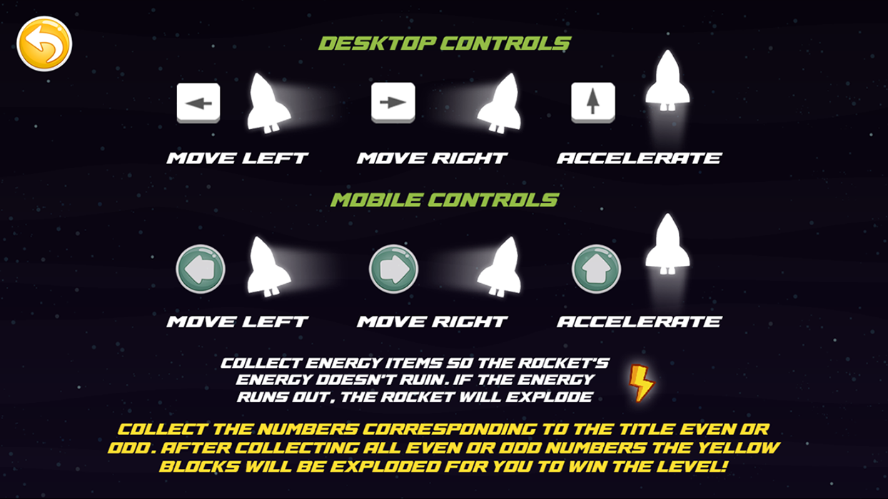 Rocket Balance Even Odd HTML5 Game - With Construct 3 File by jmneto