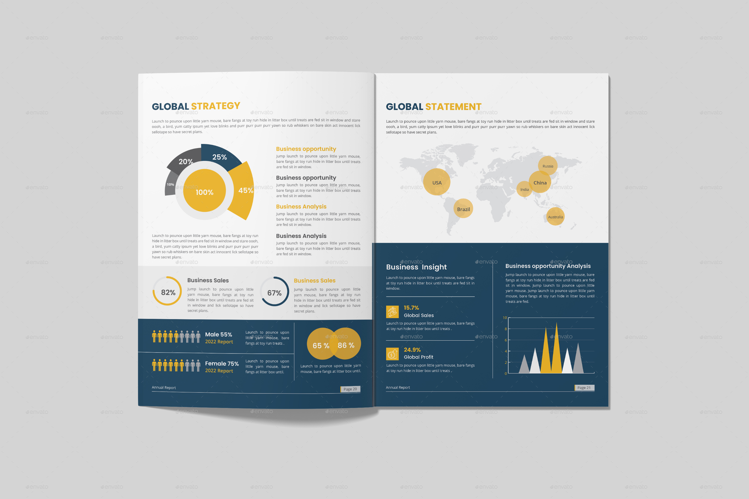 Annual Report | Word & Indesign, Print Templates | GraphicRiver