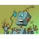 A Surprised Robot with a Monocle, Vectors | GraphicRiver