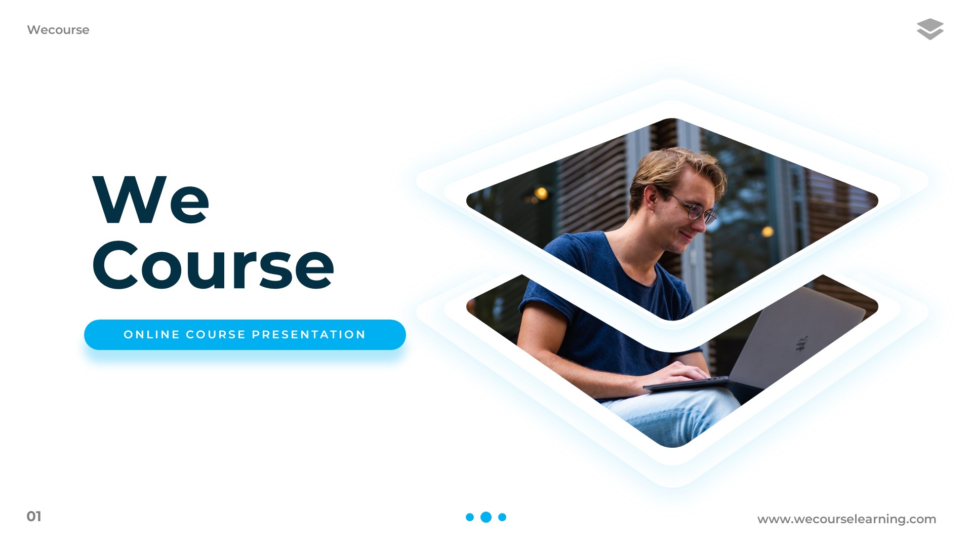 Wecourse - Online course PowerPoint template, Presentation Templates