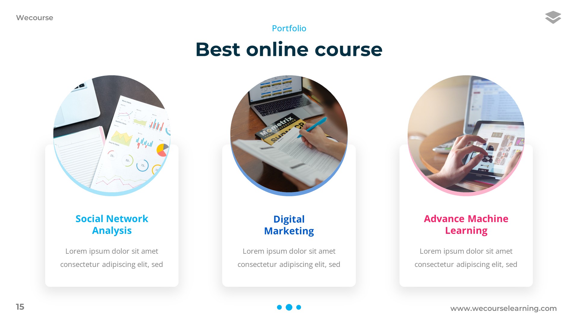 Wecourse - Online course PowerPoint template, Presentation Templates