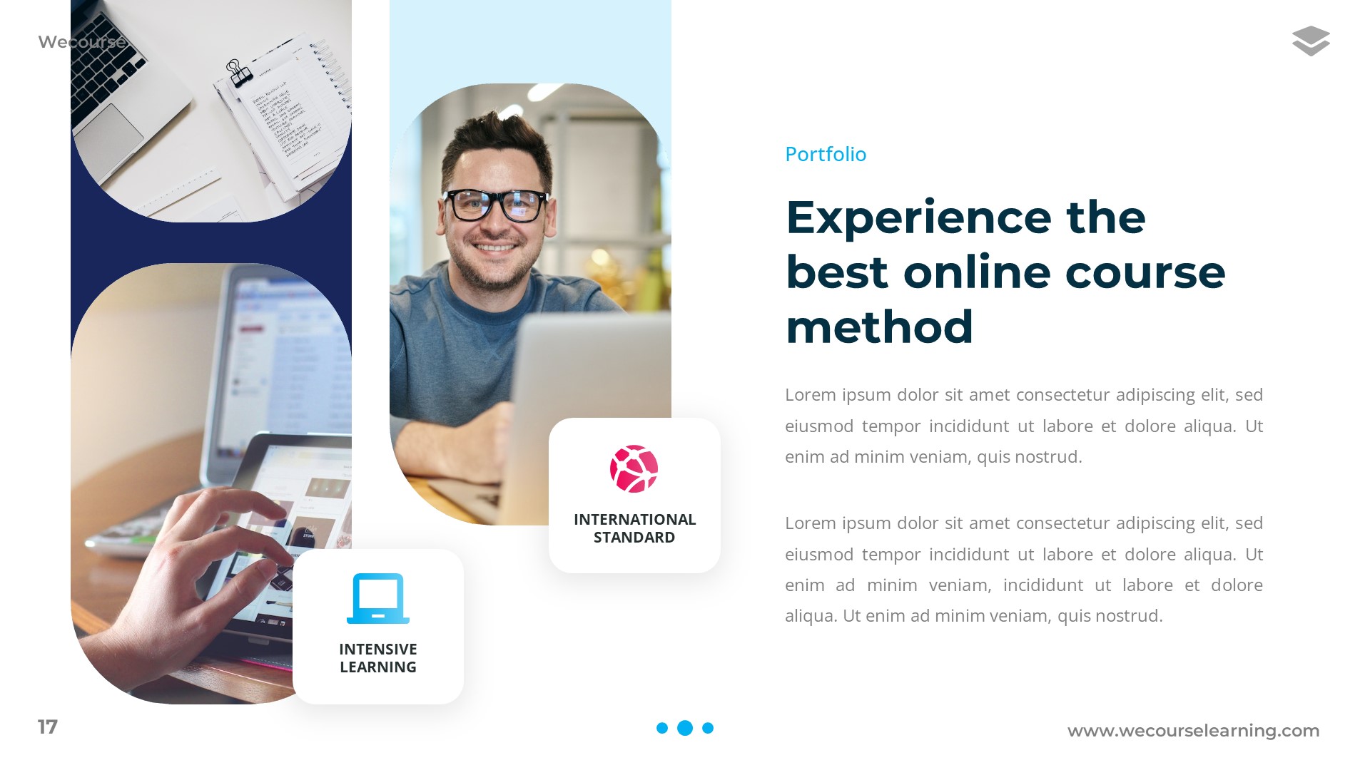 Wecourse - Online course PowerPoint template, Presentation Templates