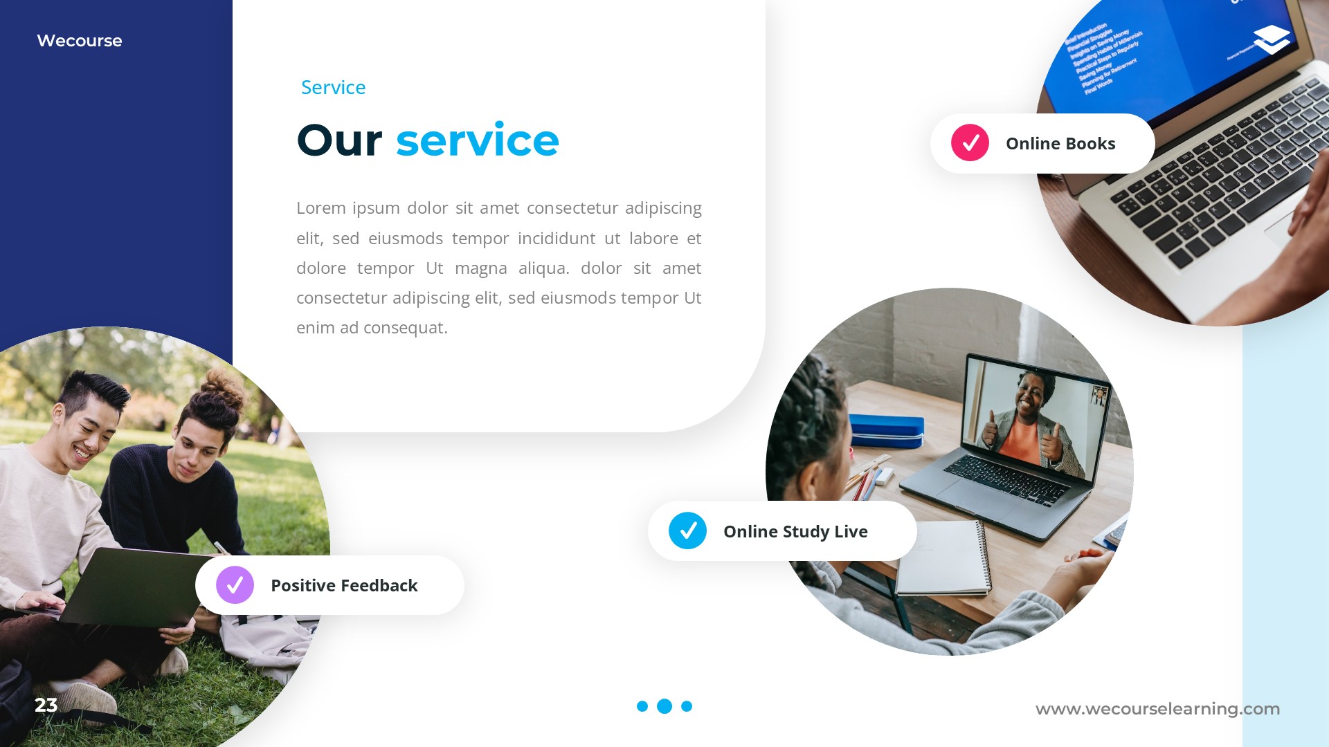 Wecourse - Online course PowerPoint template, Presentation Templates