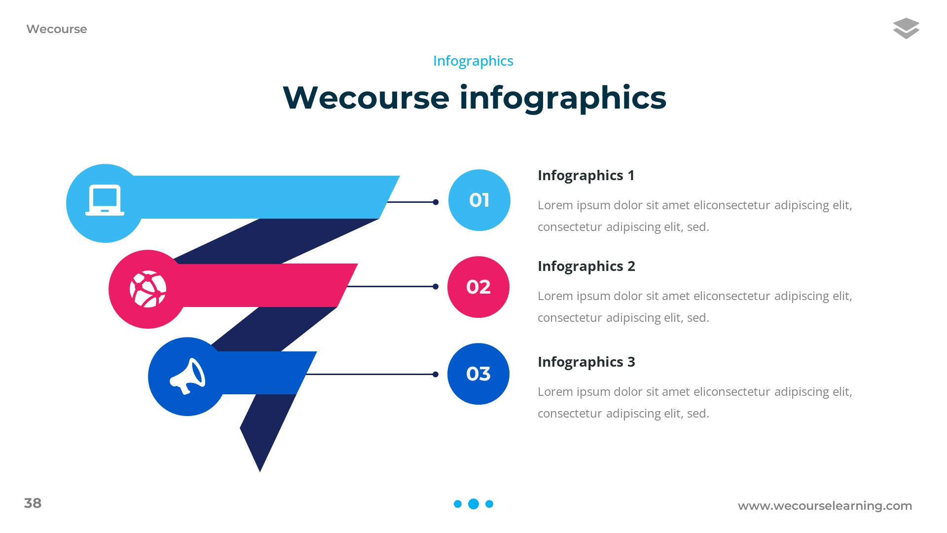 Wecourse - Online course PowerPoint template, Presentation Templates