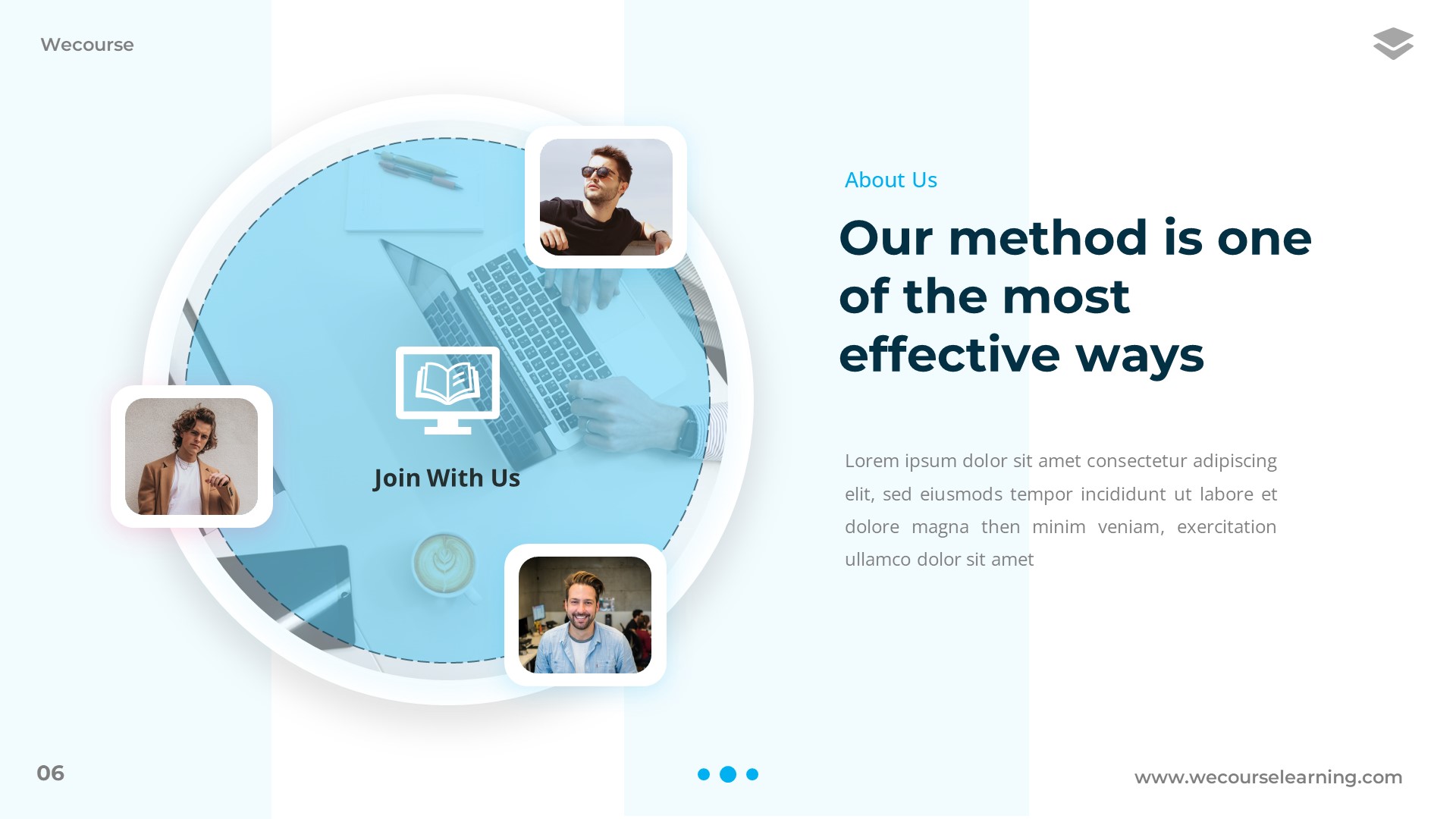 Wecourse - Online course PowerPoint template, Presentation Templates