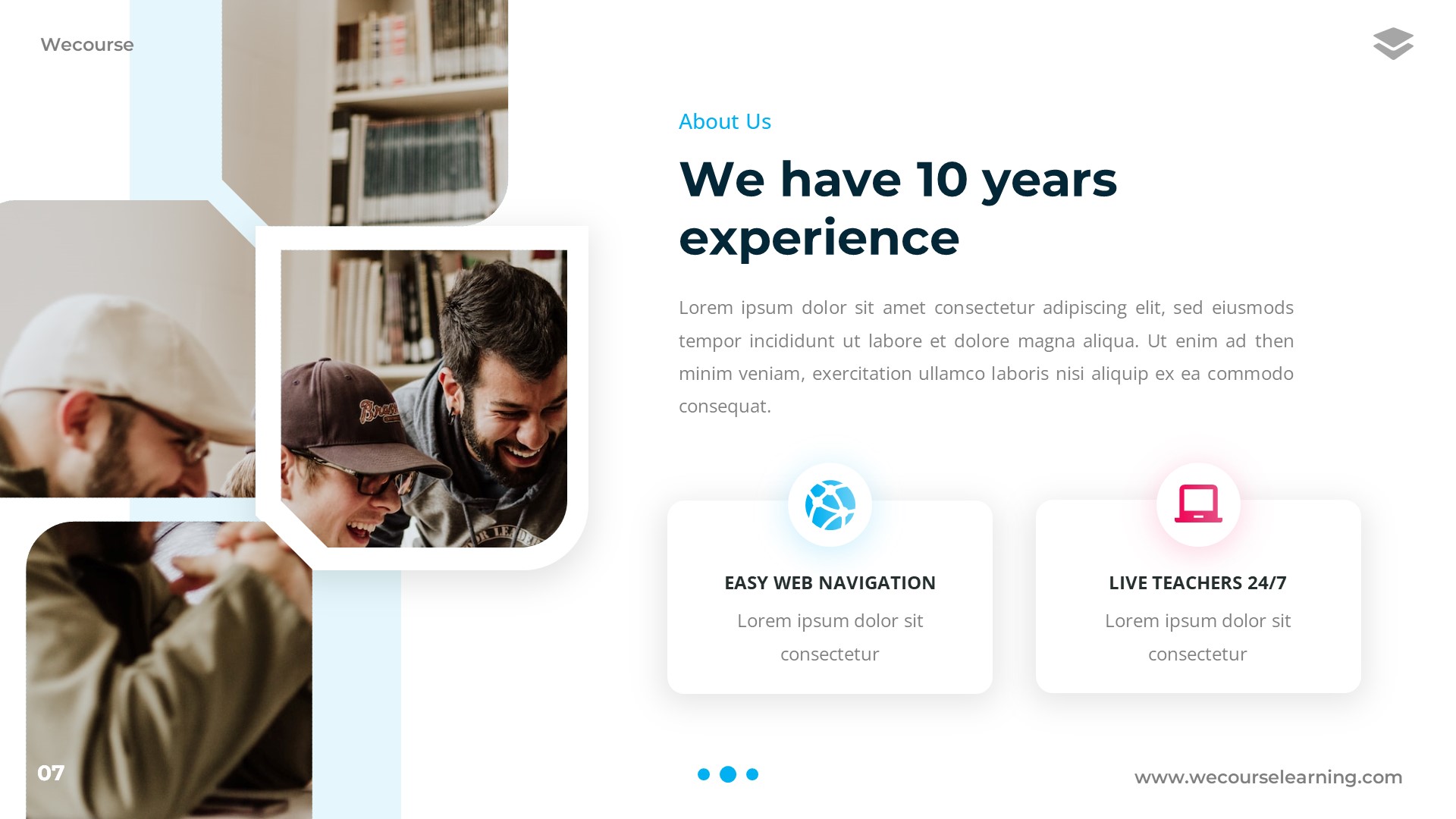 Wecourse - Online course PowerPoint template, Presentation Templates
